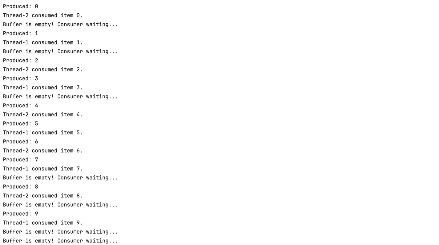 Producer Consumer Problem in Java 2025